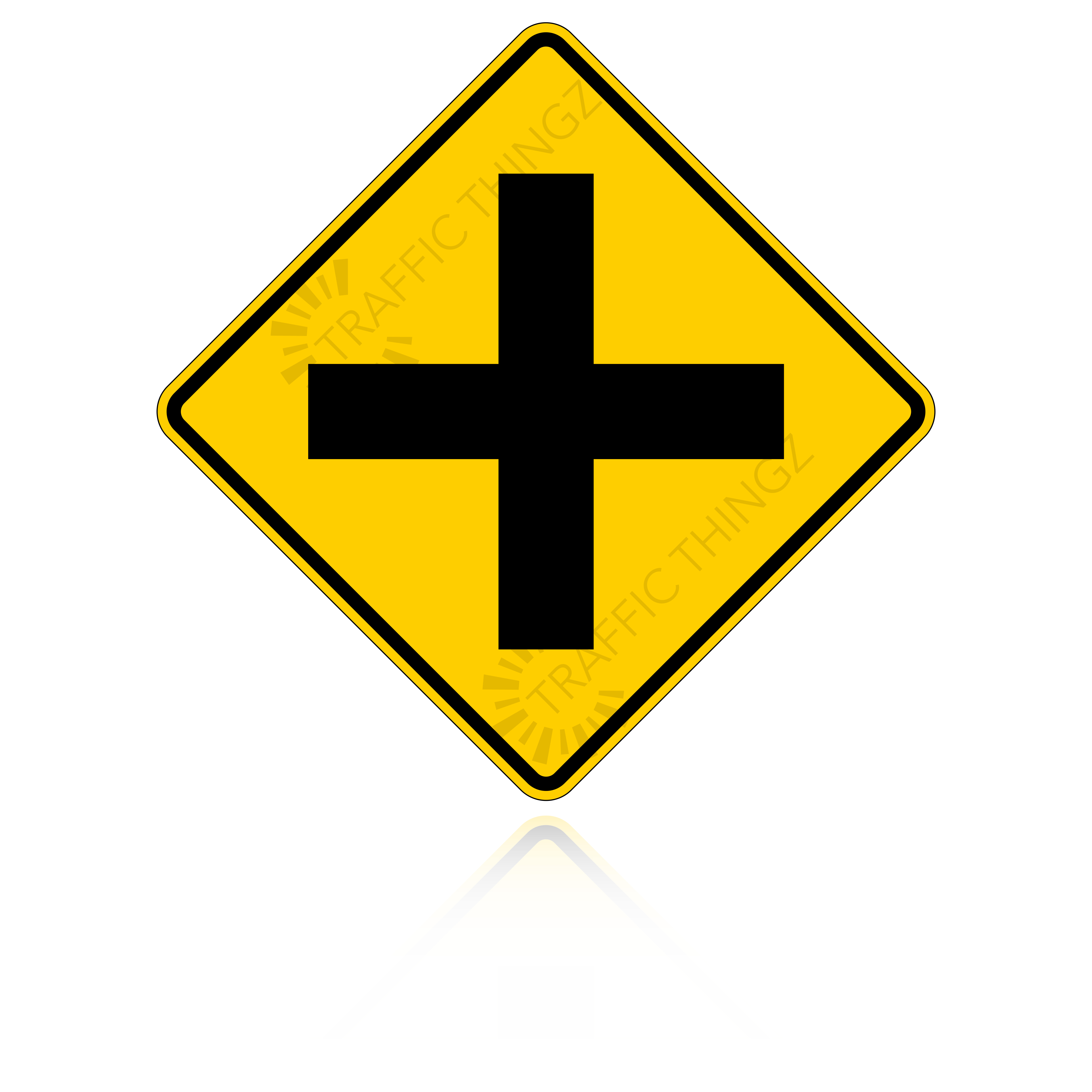 trafficthingz.com: MUTCD W2-1 Crossroad Intersection trafficthingz.com: MUTCD W2-1 Crossroad Intersection